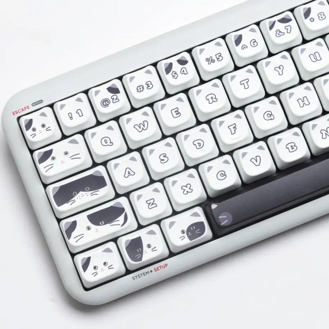 Custom Keycaps 134 Pcs Cat Shape 2 Theme for Mechanical Keyboards MOA ...