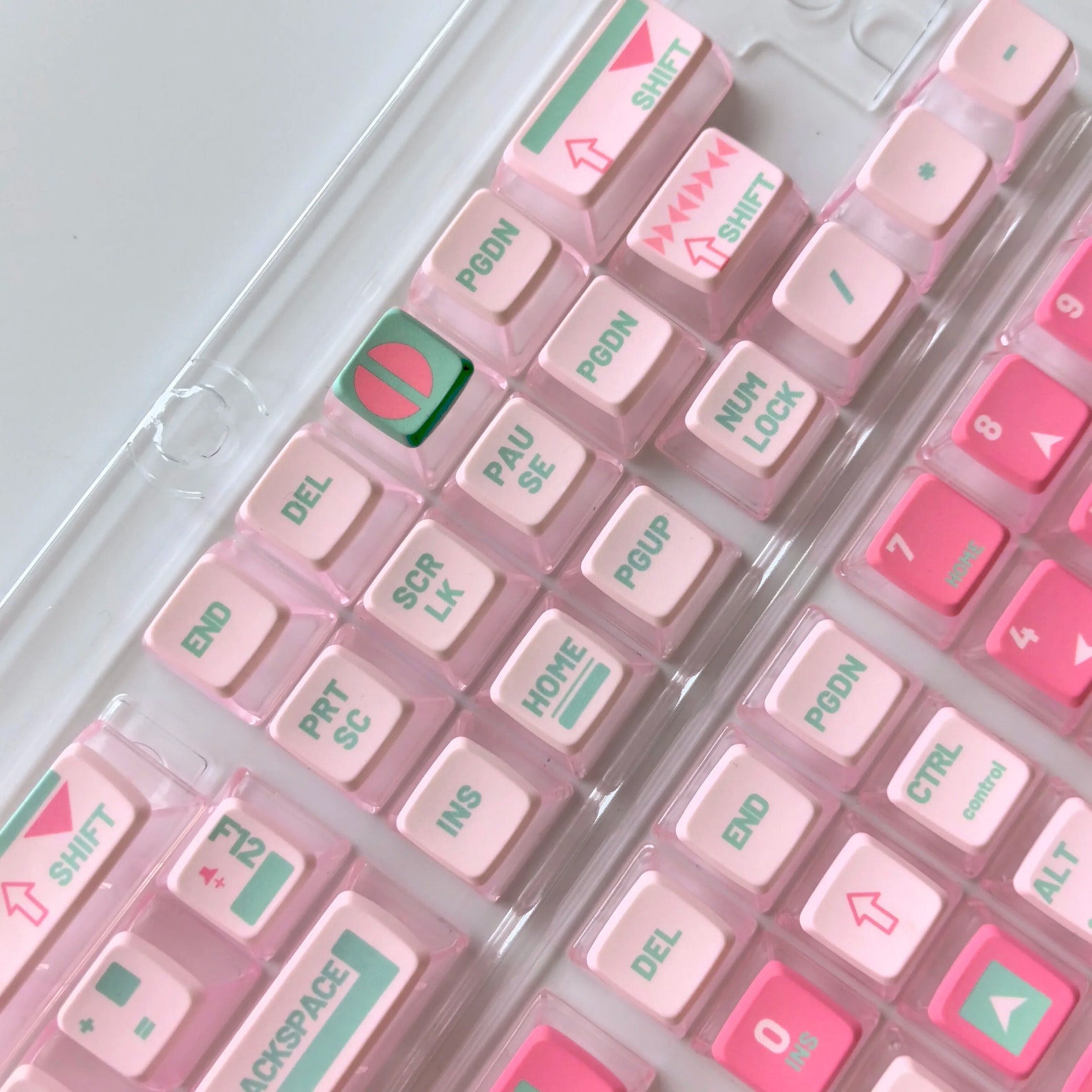 Pudding Keycaps Custom 116 Pcs for Mechanical Keyboards Deep Pink Theme ...