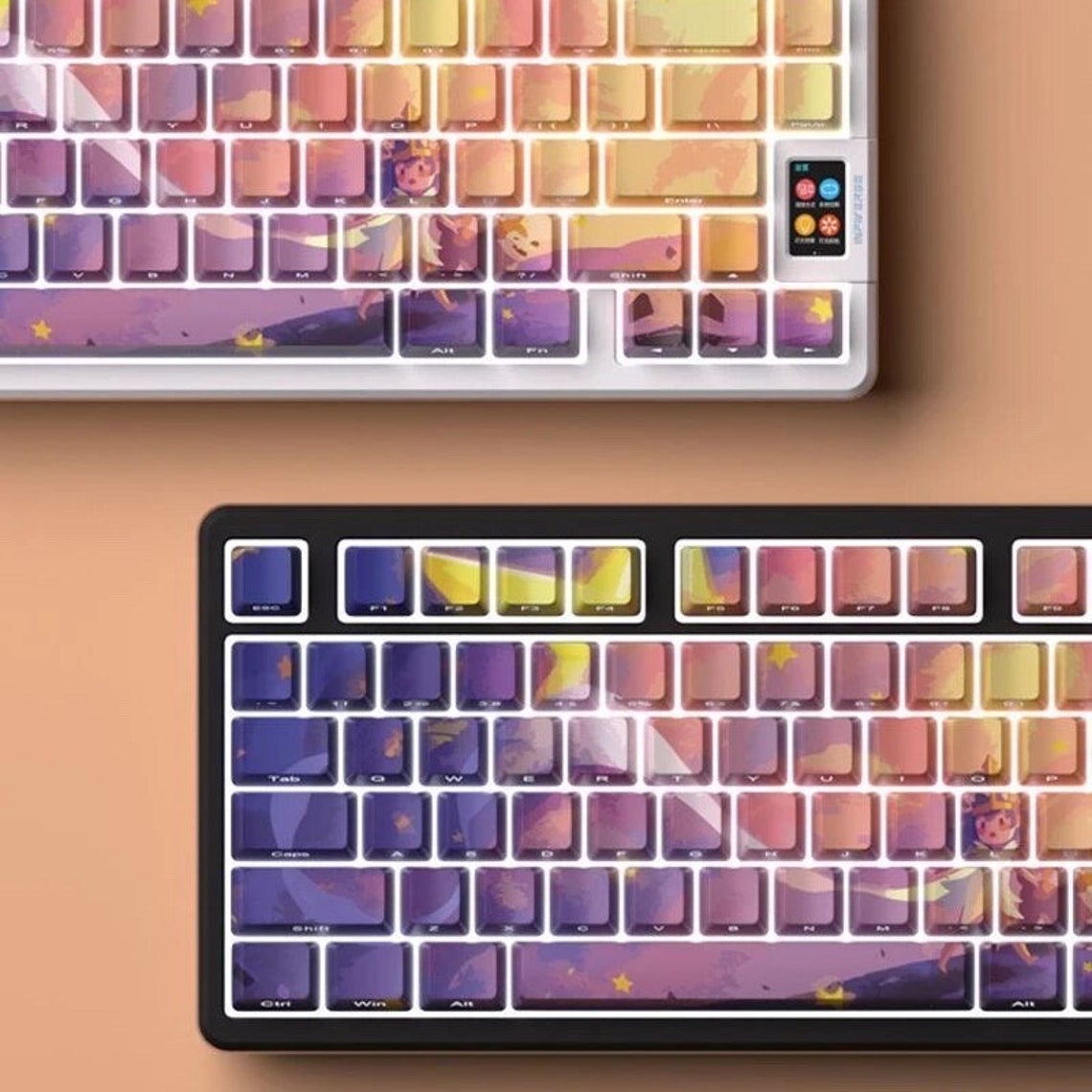 Custom Backlit Keycaps 135 Pcs for Mechanical Keyboards Cherry Profile ...