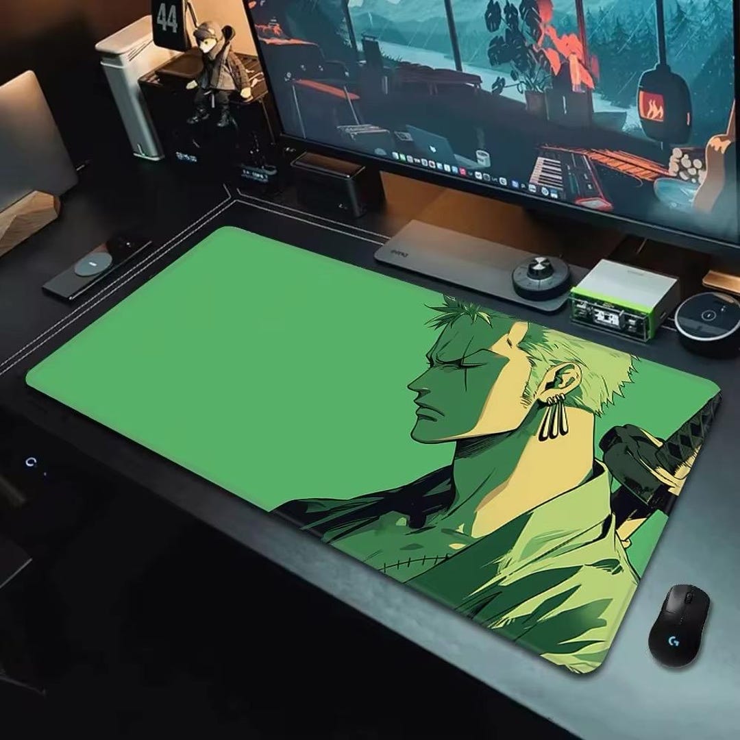 Custom Anime Deskmat One Piece Anime Desk Mat Theme Zoro Gaming Pad for ...