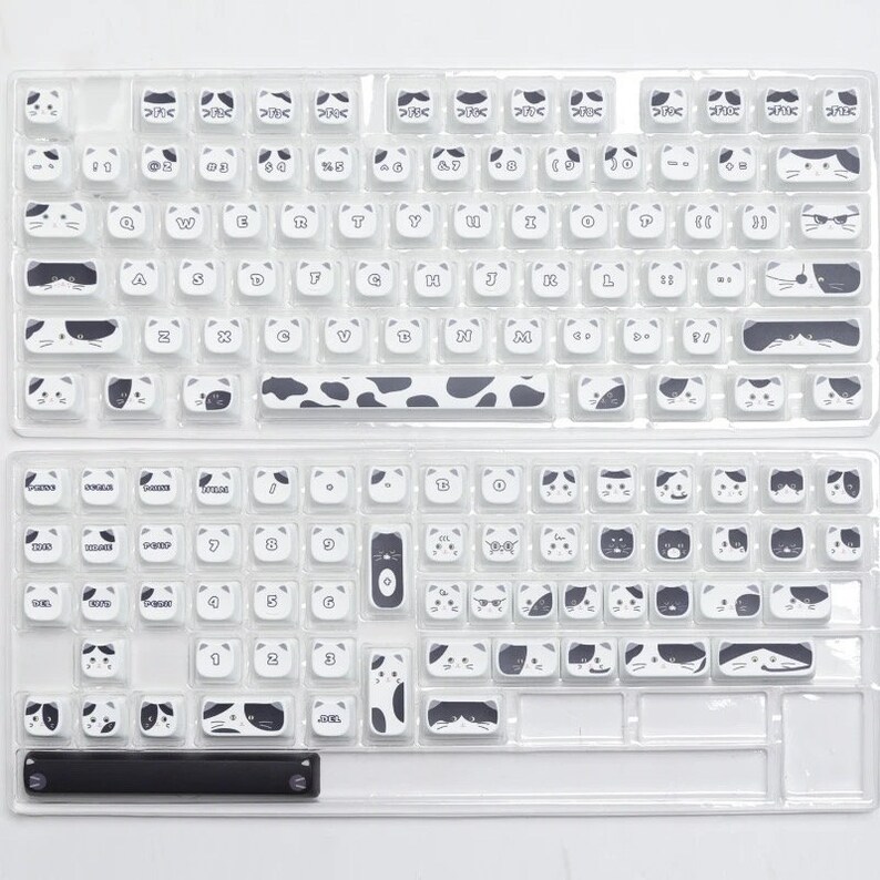 Custom Keycaps 134 Pcs Cat Shape 2 Theme for Mechanical Keyboards MOA ...