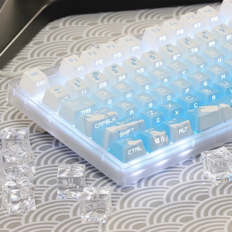 Backlit Keycaps 122 Keys for Mechanical Keyboards Translucent Keys ...