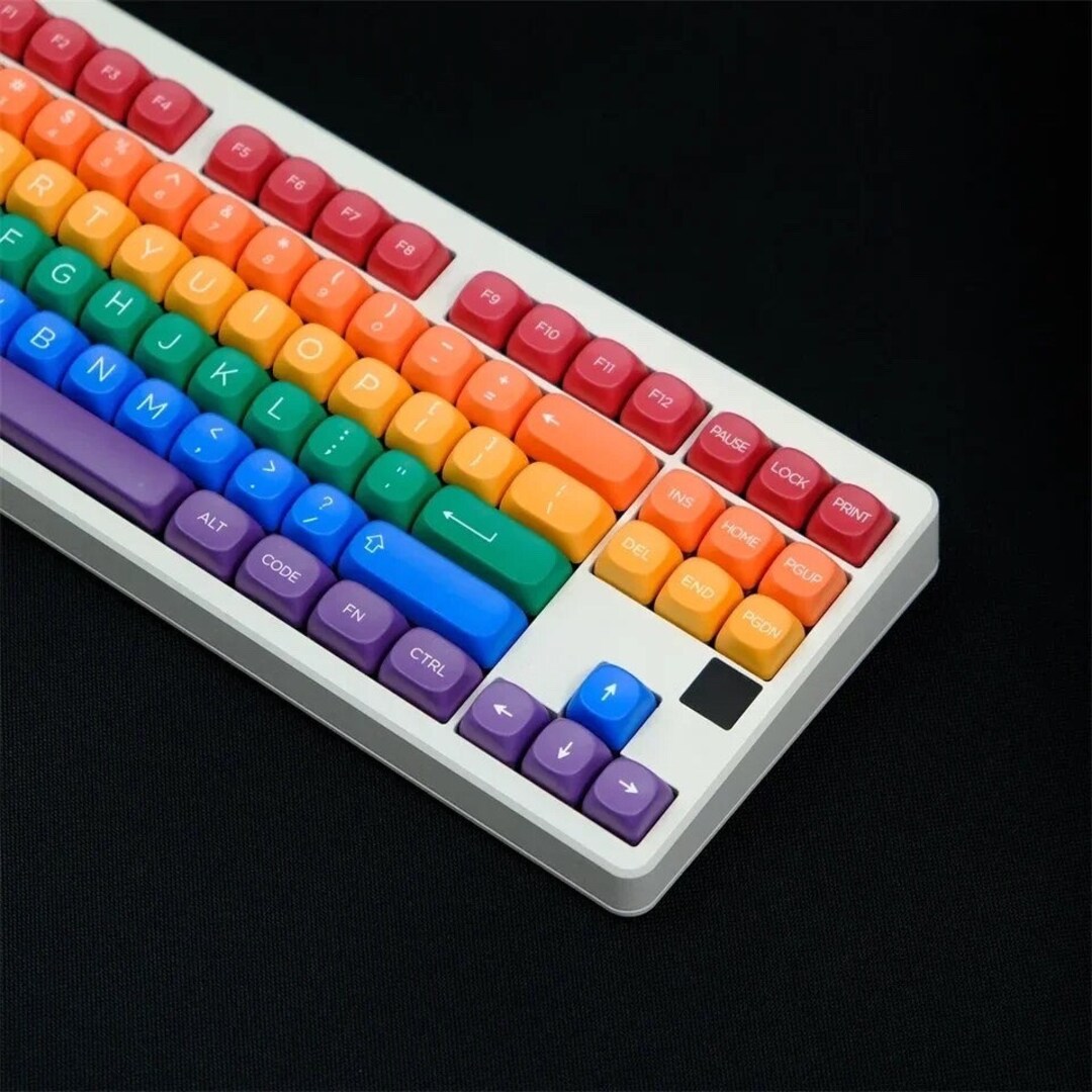 Custom Keycaps 129 Pcs Rainbow Theme for Mechanical Keyboards MOA ...
