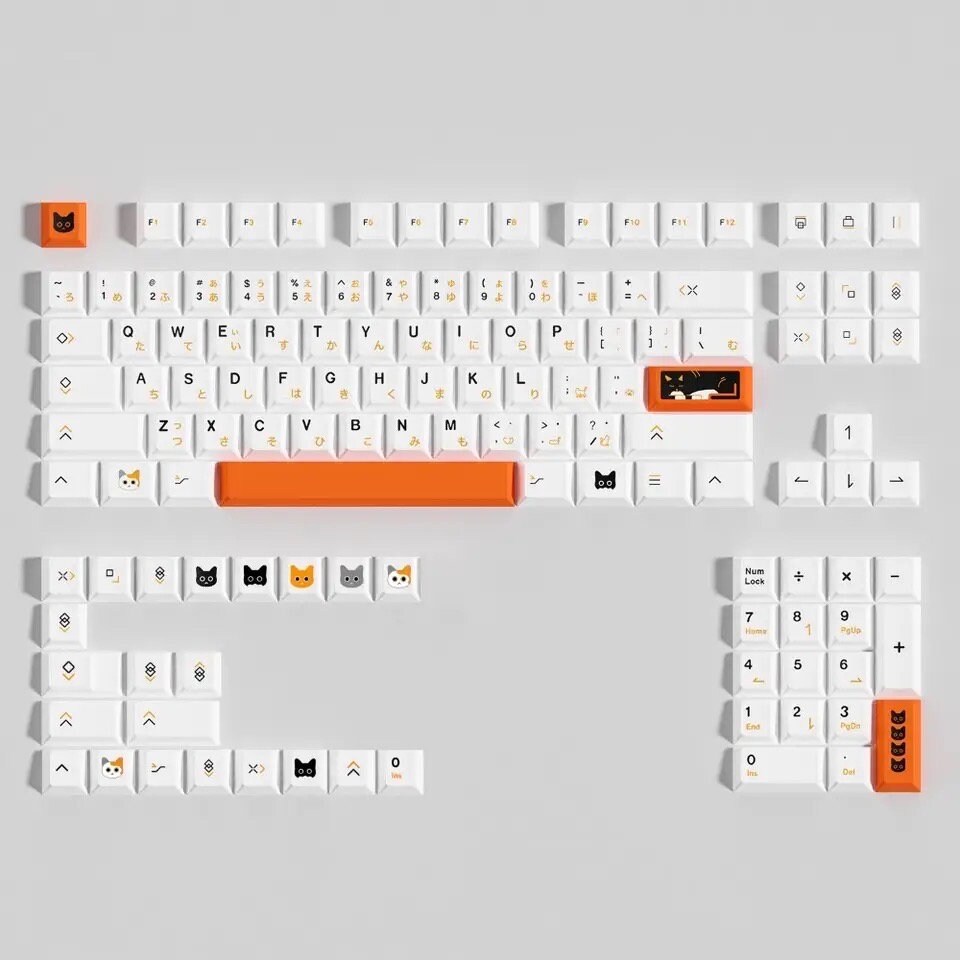 Custom Keycaps 126 Pcs Calico Cat Theme for MAC Mechanical Keyboards ...