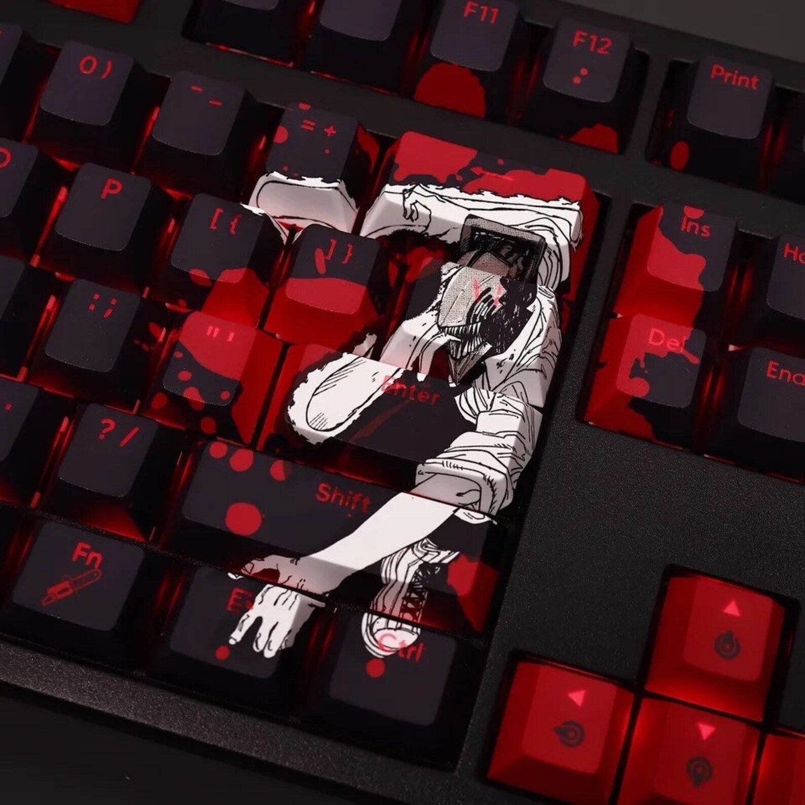 Anime Chain Custom Keycaps 108 Pcs Theme for Mechanical Keyboards ...