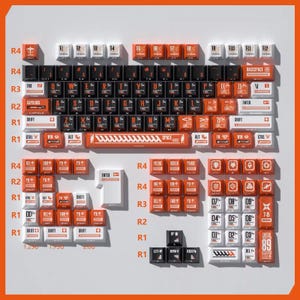 Custom Retro Gamer Keycaps 120 Pcs Army Theme for Mechanical Keyboards ...