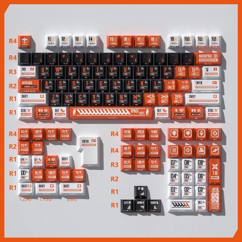 Custom Retro Gamer Keycaps 120 Pcs Army Theme for Mechanical Keyboards ...