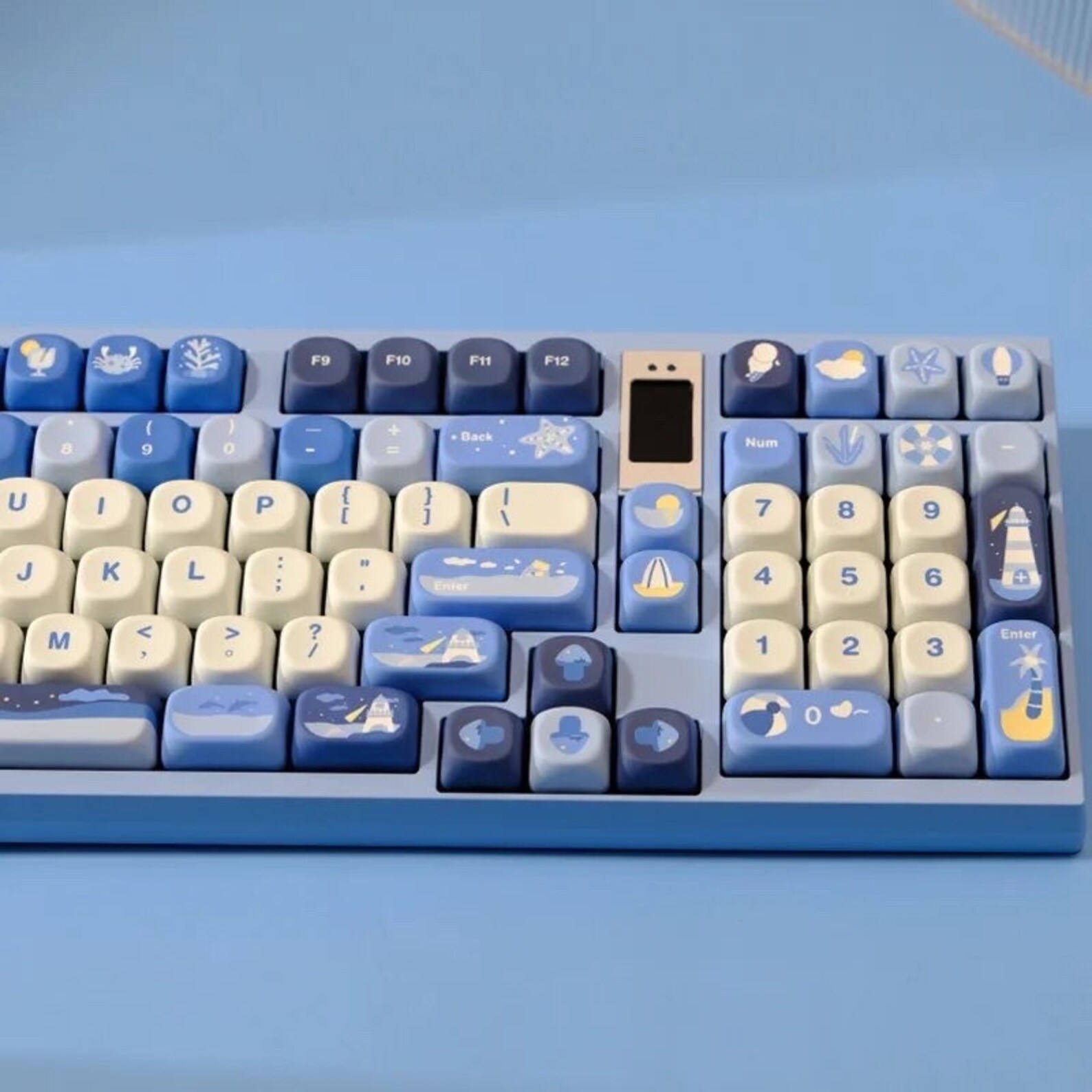 Custom Keycaps 129 Pcs Blue Whale Theme for Mechanical Keyboards MOA ...