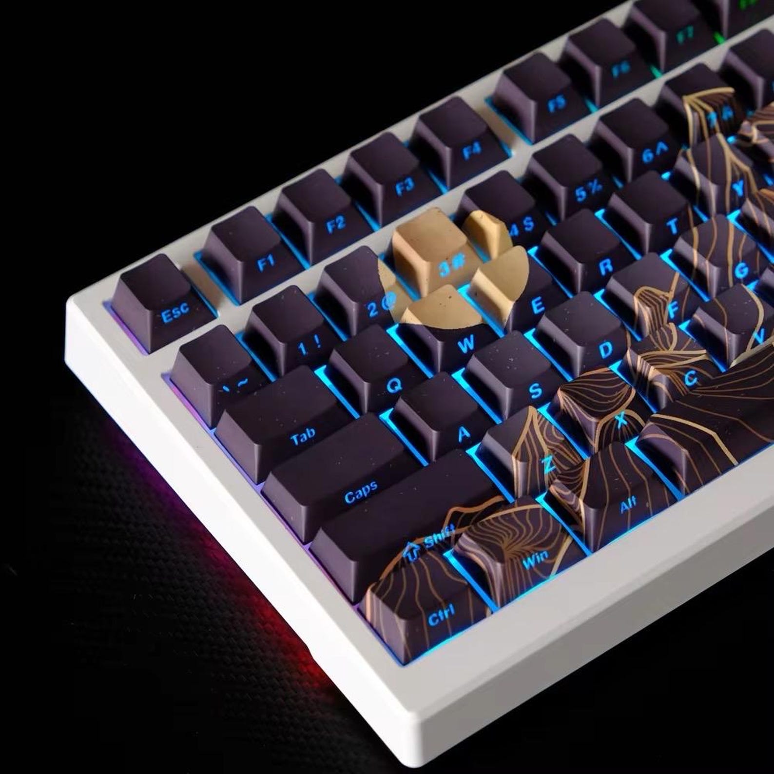 Custom Backlit Keycaps 136 Pcs Side Printed Midnight Theme for ...