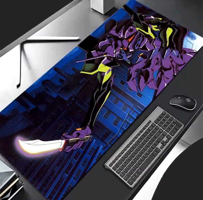 Custom Anime Deskmat Evangelion Eva-01 Anime Desk Mat Gaming Pad for ...