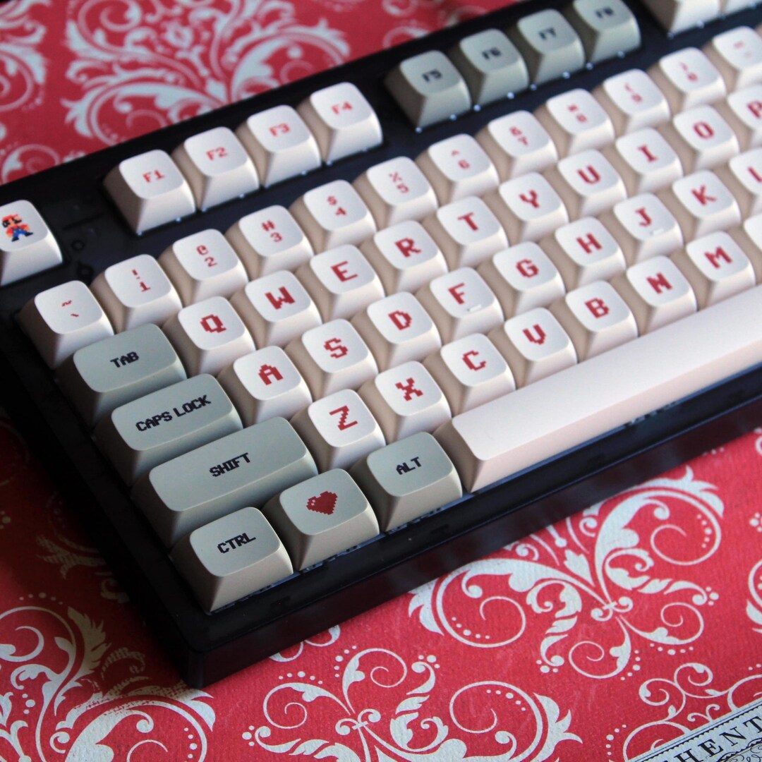 Custom Retro Keycaps 127 Pcs Super Mario Theme for Mechanical Keyboards ...