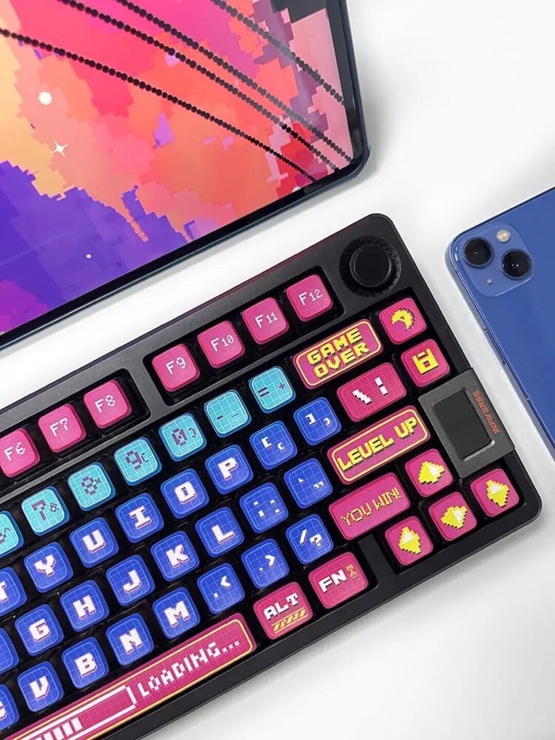 Custom Retro Keycaps 119 Pcs Arcade Theme for Mechanical Keyboards ASA ...