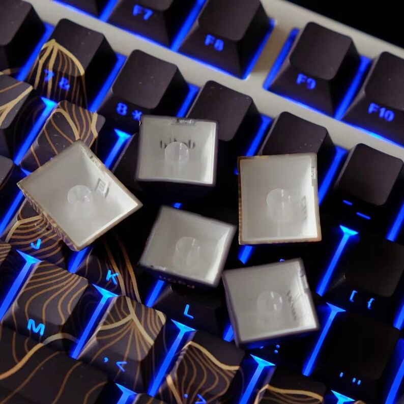 Custom Backlit Keycaps 136 Pcs Side Printed Midnight Theme for ...