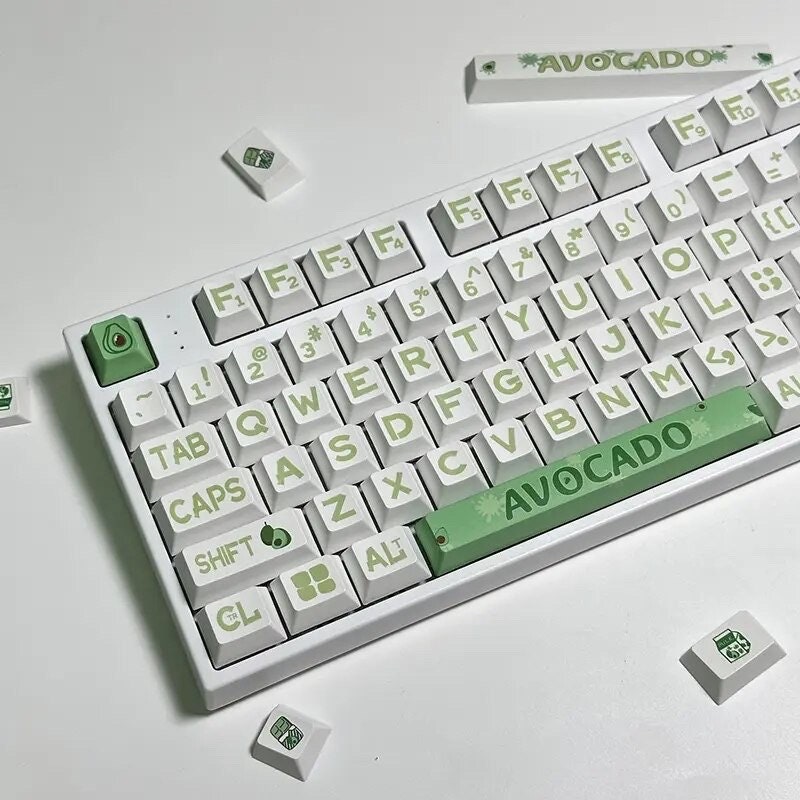 Custom Keycaps 120 Pcs Avocado Theme for Mechanical Keyboards Cherry ...