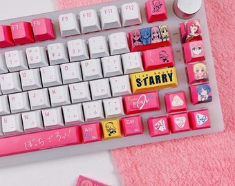 Anime Chain Custom Keycaps 108 Pcs Theme for Mechanical Keyboards ...