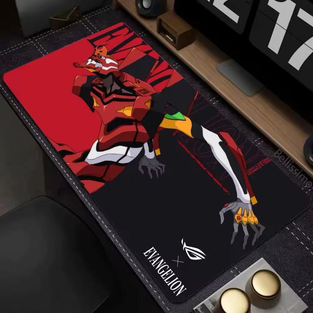 Custom Anime Deskmat Evangelion Eva-02 Anime Desk Mat Gaming Pad for ...