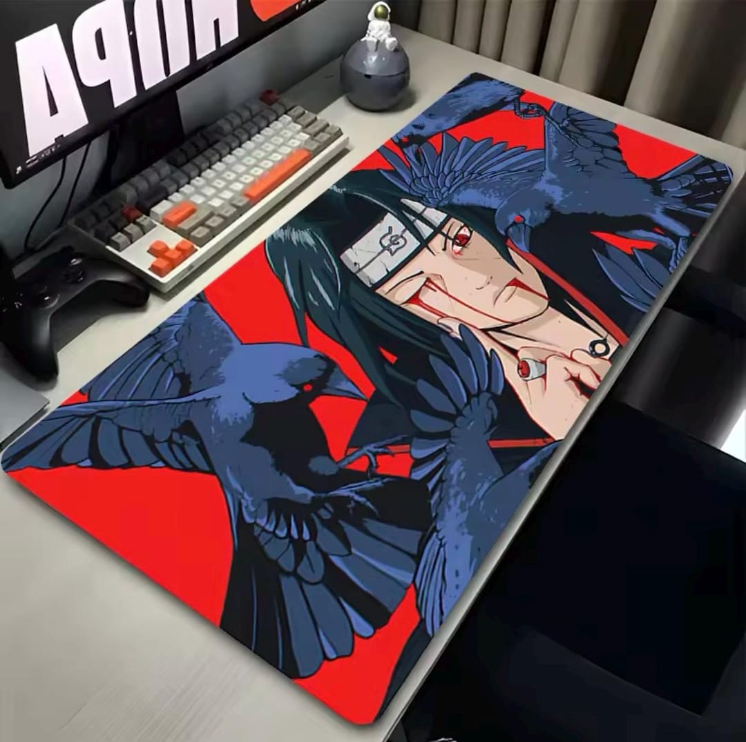 Custom Anime Deskmat Itachi Uchiha Anime Desk Mat Gaming Pad for Laptop ...