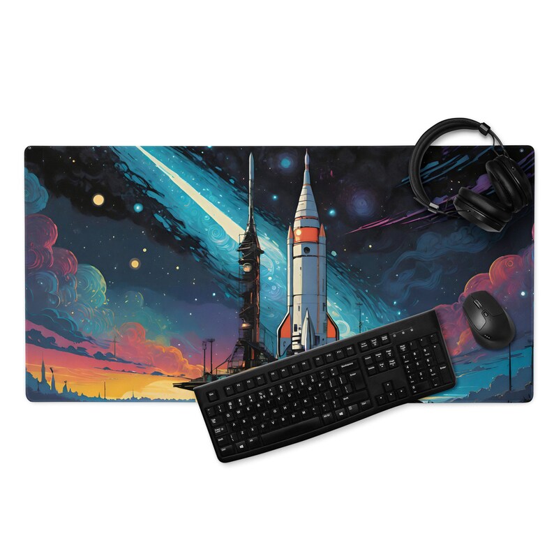 Custom Deskmat Space Rocket Desk Mat SB-1 Gaming Mouse Pad for Laptop ...