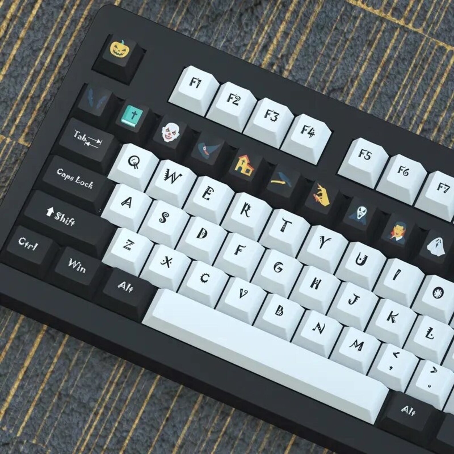 Custom Keycaps 108/129 Pcs for Mechanical Keyboards Halloween Horror ...