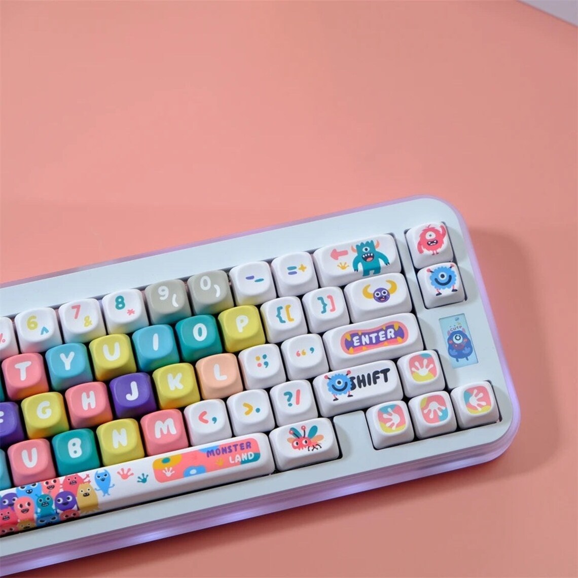 Custom Keycaps 129 Pcs Monsters Theme for Mechanical Keyboards MOA ...