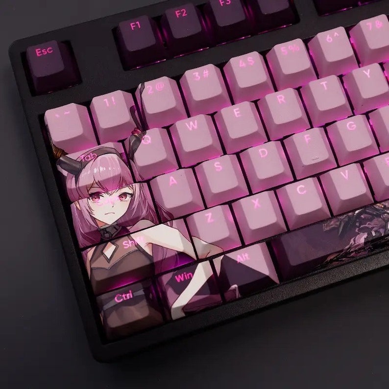 Anime Arknights Custom Backlit Keycaps 108 Pcs for Mechanical Keyboards ...