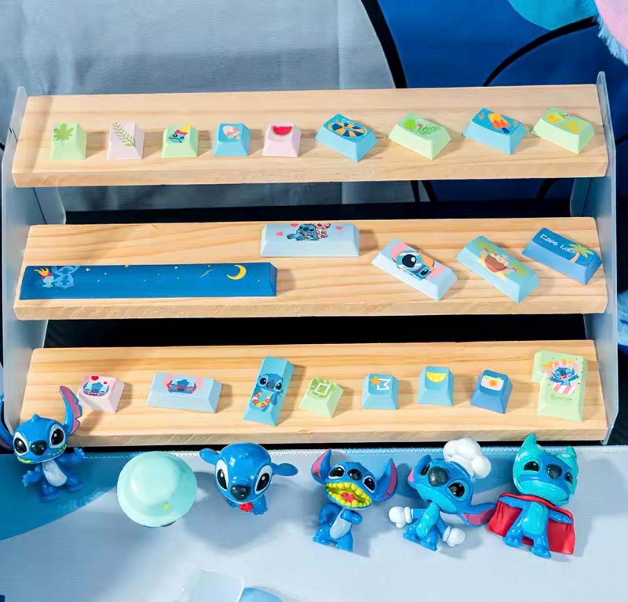 Custom Cartoon Keycaps 137 Pcs Stitch Theme for Mechanical Keyboards ...