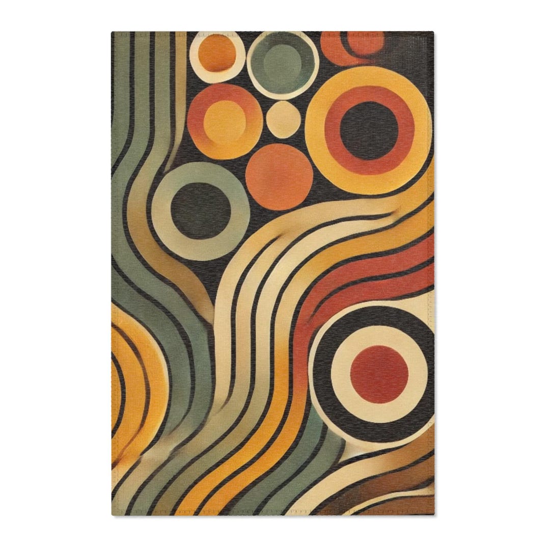 College Dorm Room Area Rug Retro Vibes for Boho Students Cheap and ...