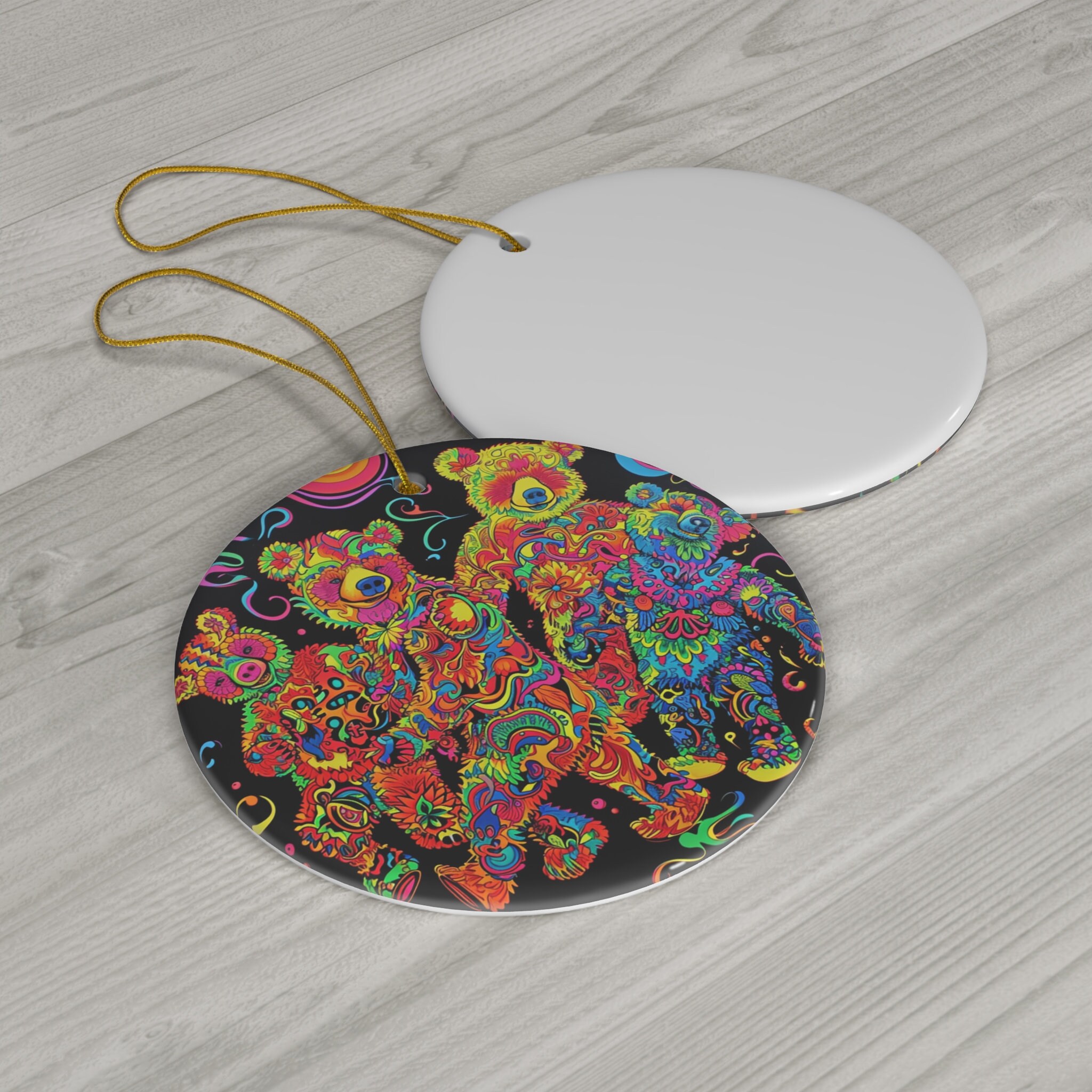 Grateful Dead Dancing Bears Psychedelic Ornament - Etsy