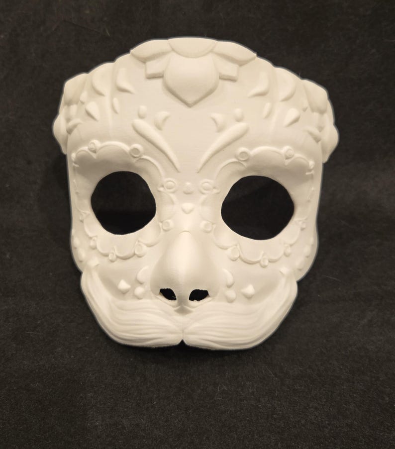 Dia De Los Muertos Calavera Cosplay Mask With Mustache (3 Sizes) - Etsy