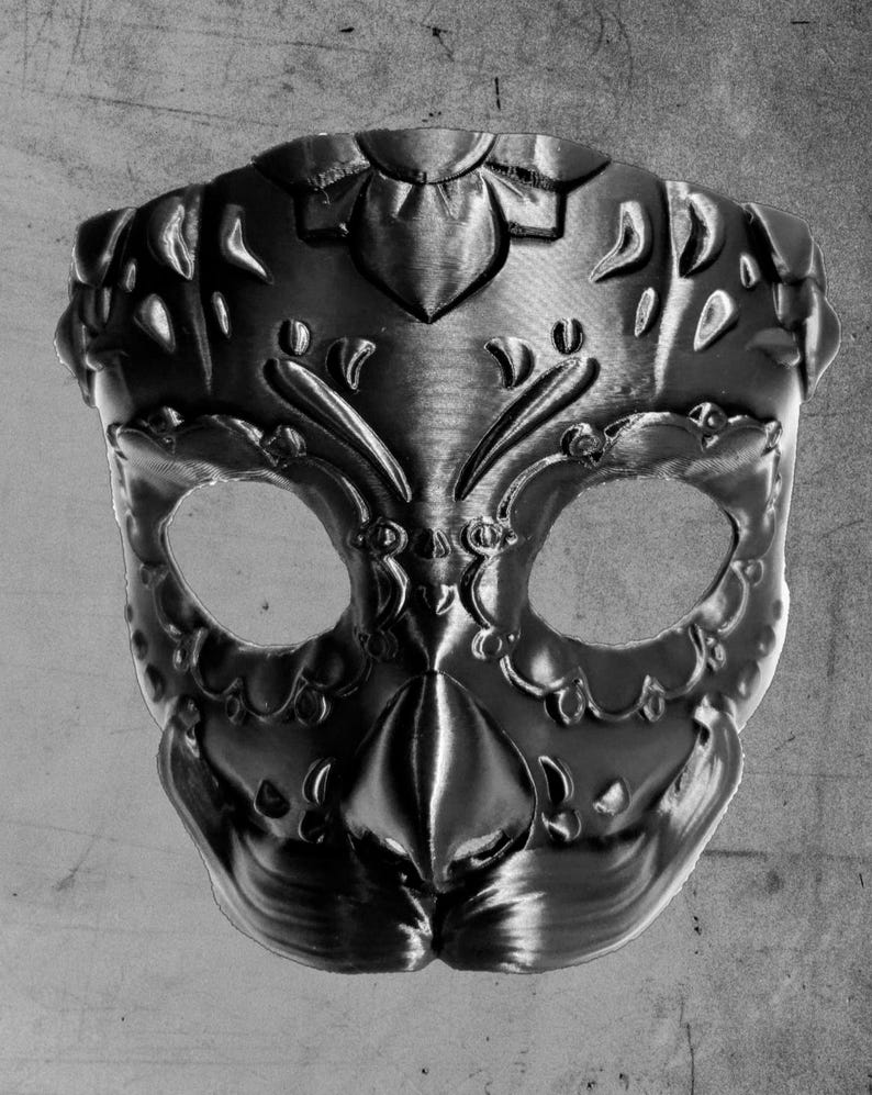 Dia De Los Muertos Calavera Cosplay Mask With Mustache (3 Sizes) - Etsy