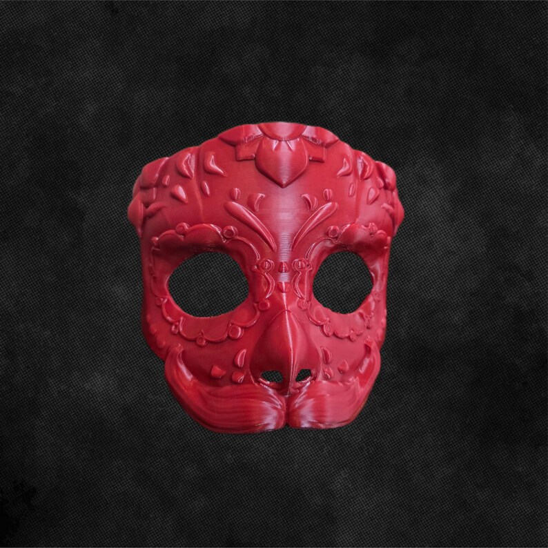 Dia De Los Muertos Calavera Cosplay Mask With Mustache (3 Sizes) - Etsy