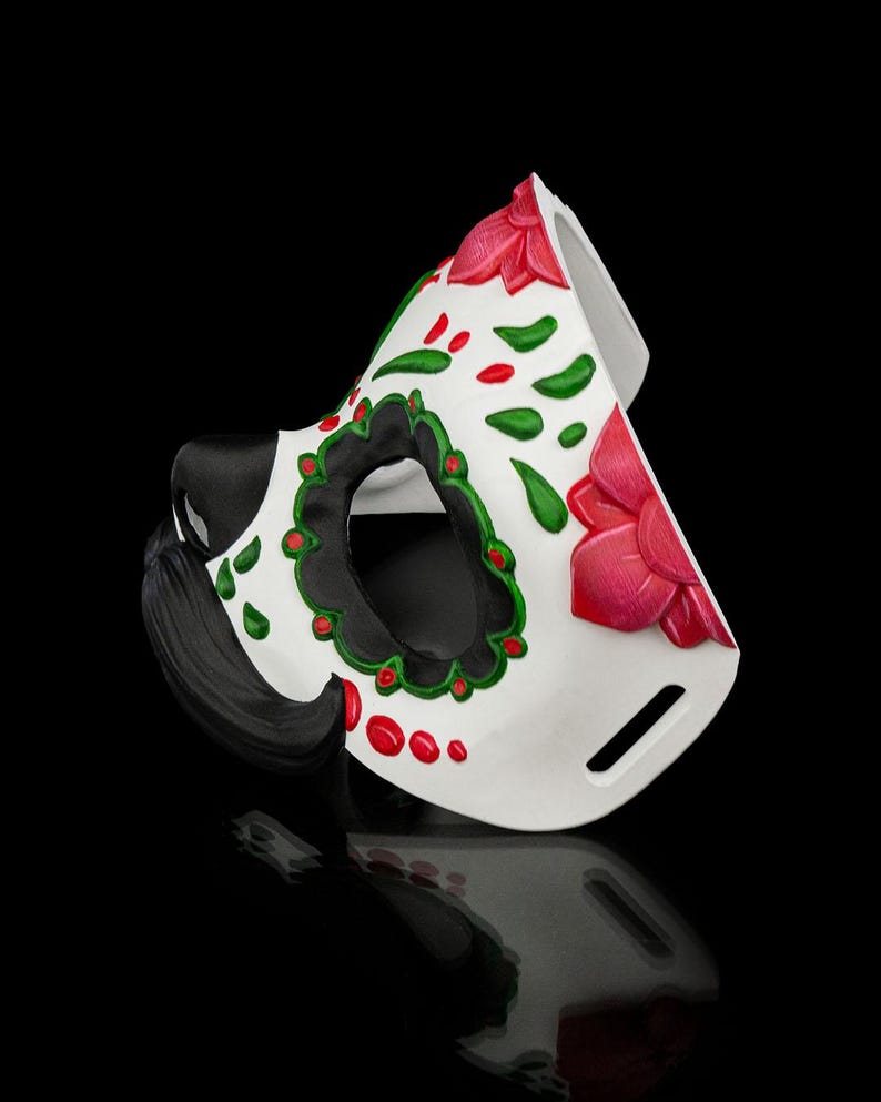 Dia De Los Muertos Calavera Cosplay Mask With Mustache (3 Sizes) - Etsy