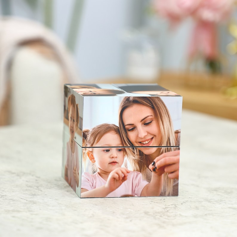 Custom Infinity Photo Cube, Birthday Gift for Her, Anniversary Gift ...