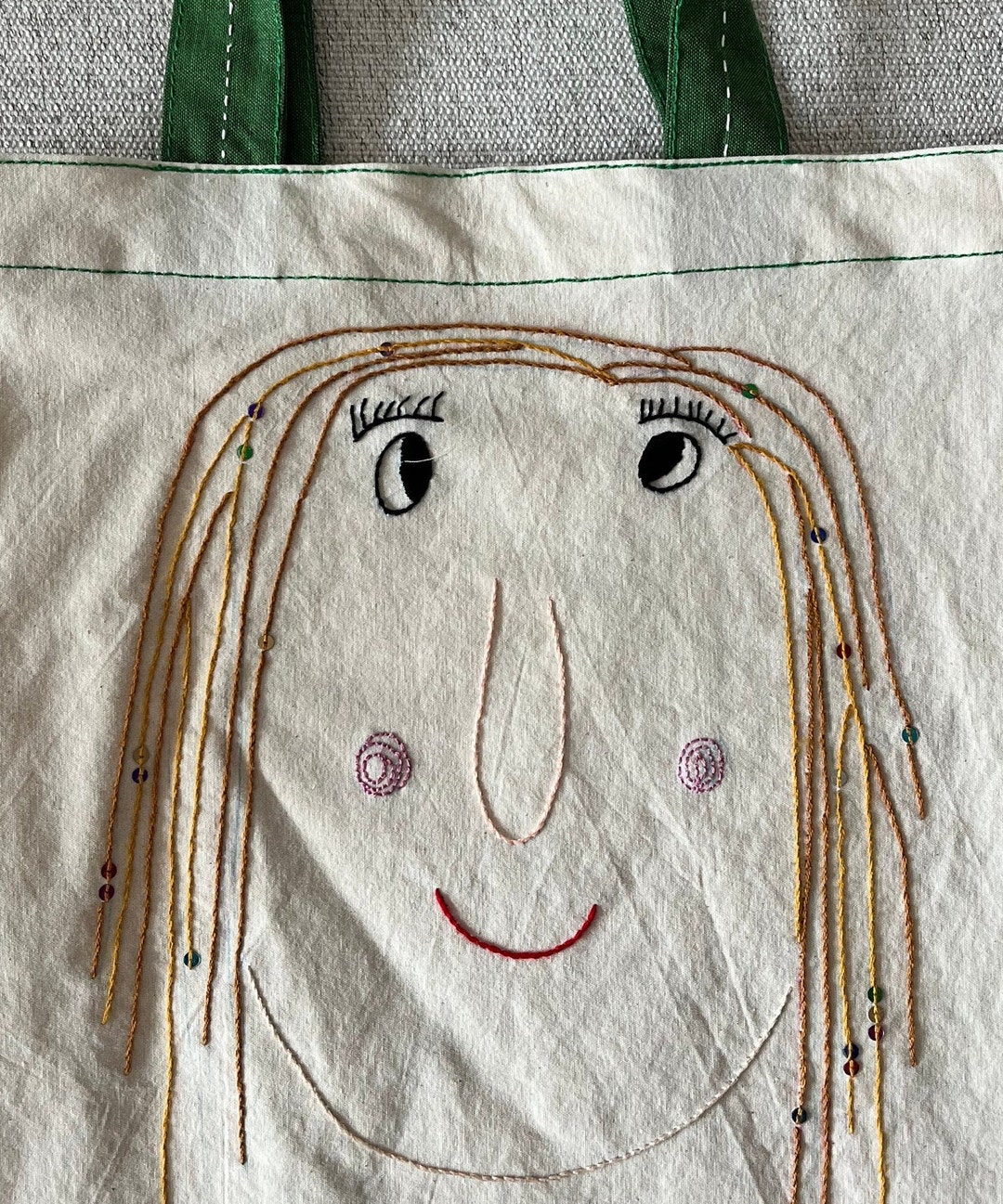 Mummy and Me - Hand Made Tote Bag - Smiley Face - Etsy