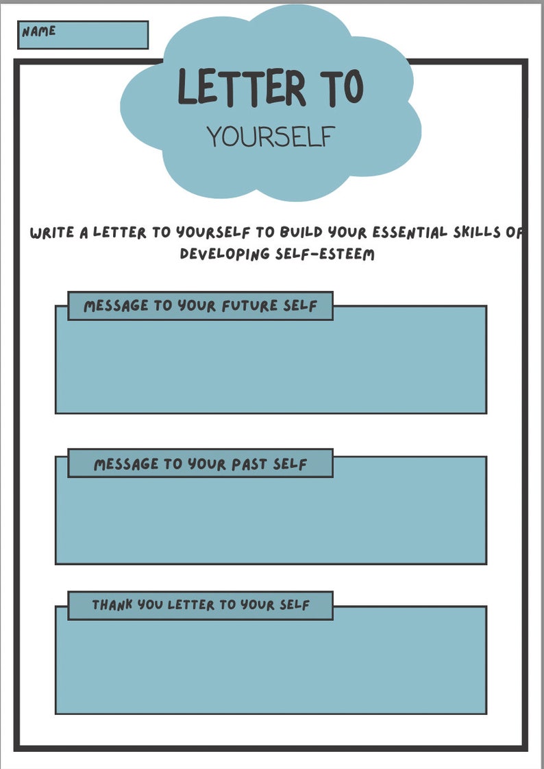 Letter to Future Self Worksheet - Etsy