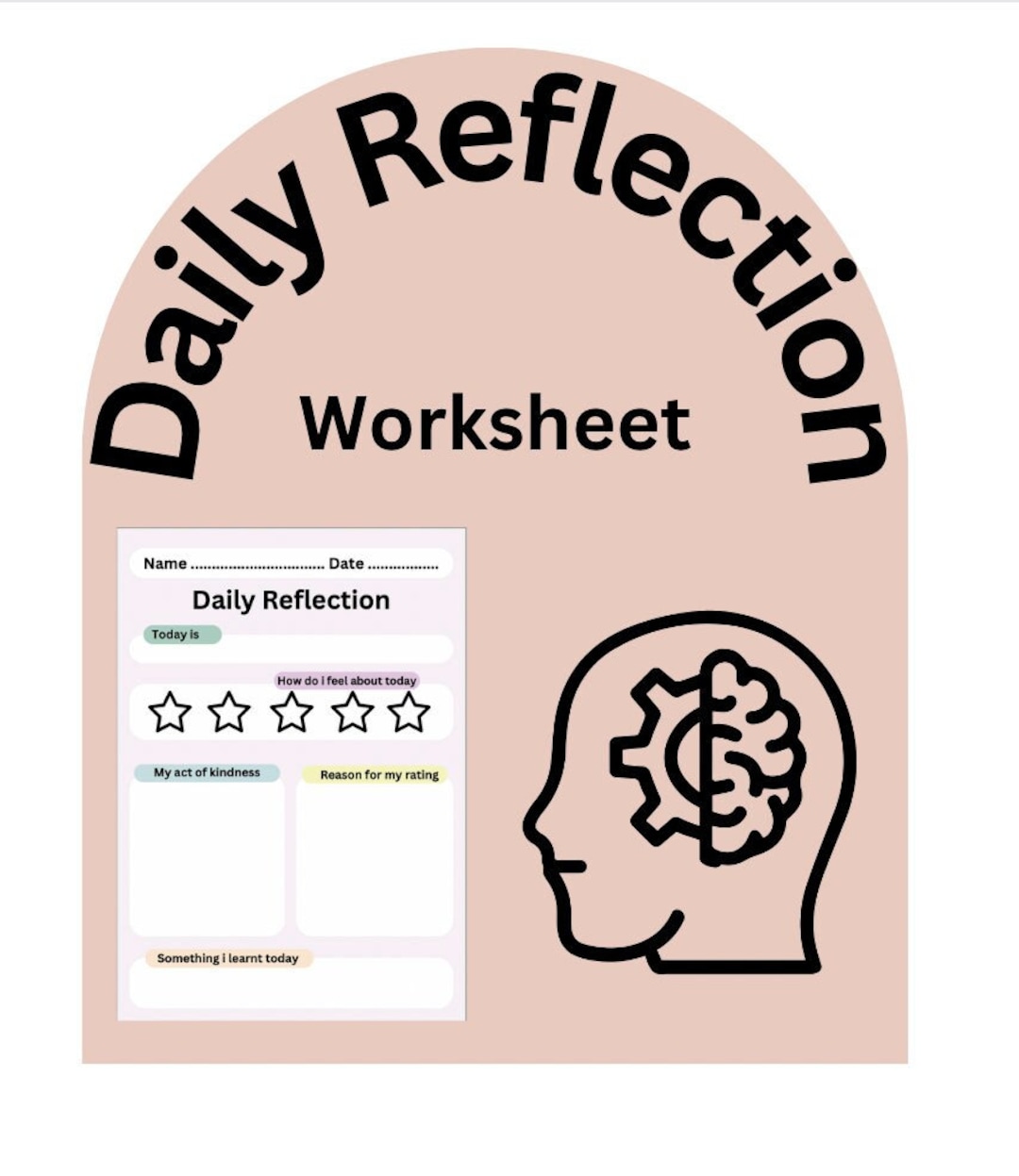 Daily Reflection Printable Worksheet - Etsy