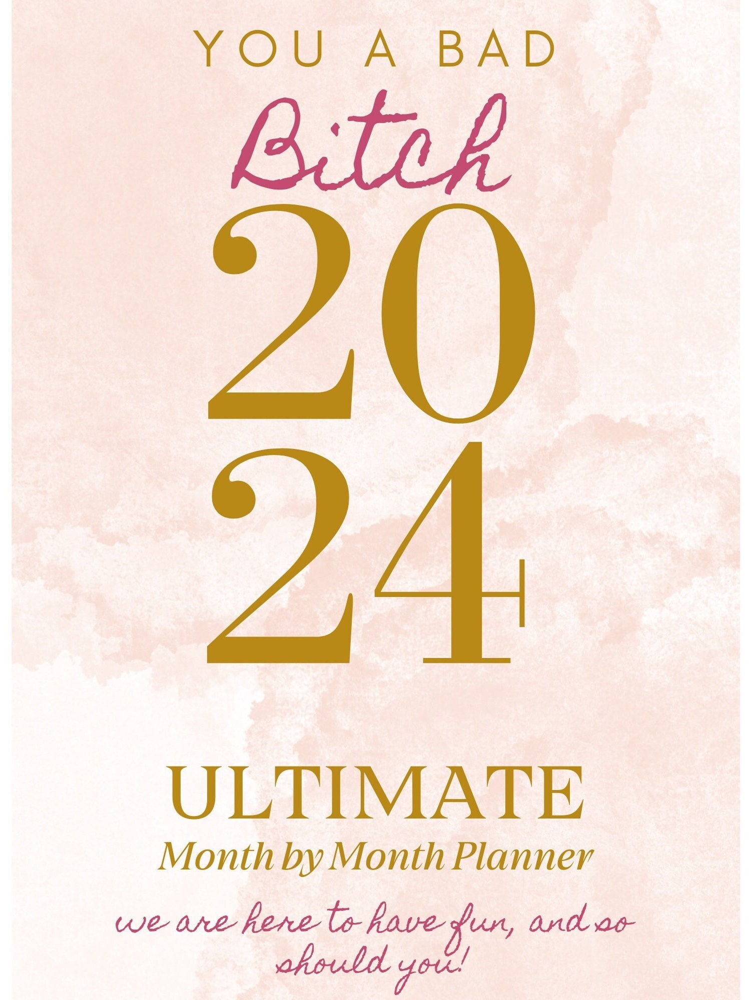 Bad Bitch Monthly Planner Set, Printable Funny Planner, Naughty and ...