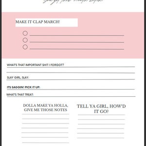 Bad Bitch Monthly Planner Set, Printable Funny Planner, Naughty and ...