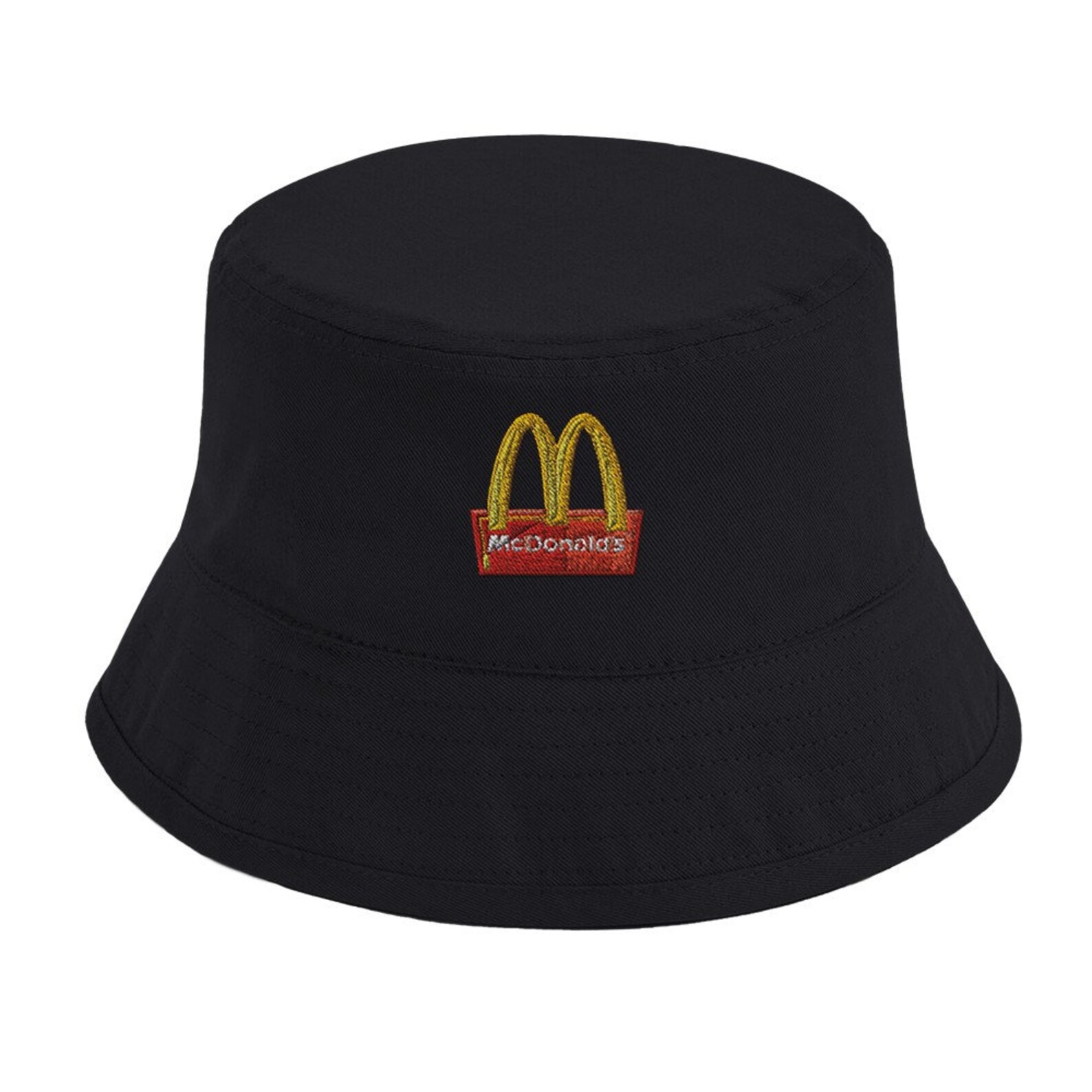 Organic Cotton Bucket Hat Mcdonalds Logo Stitched - Etsy