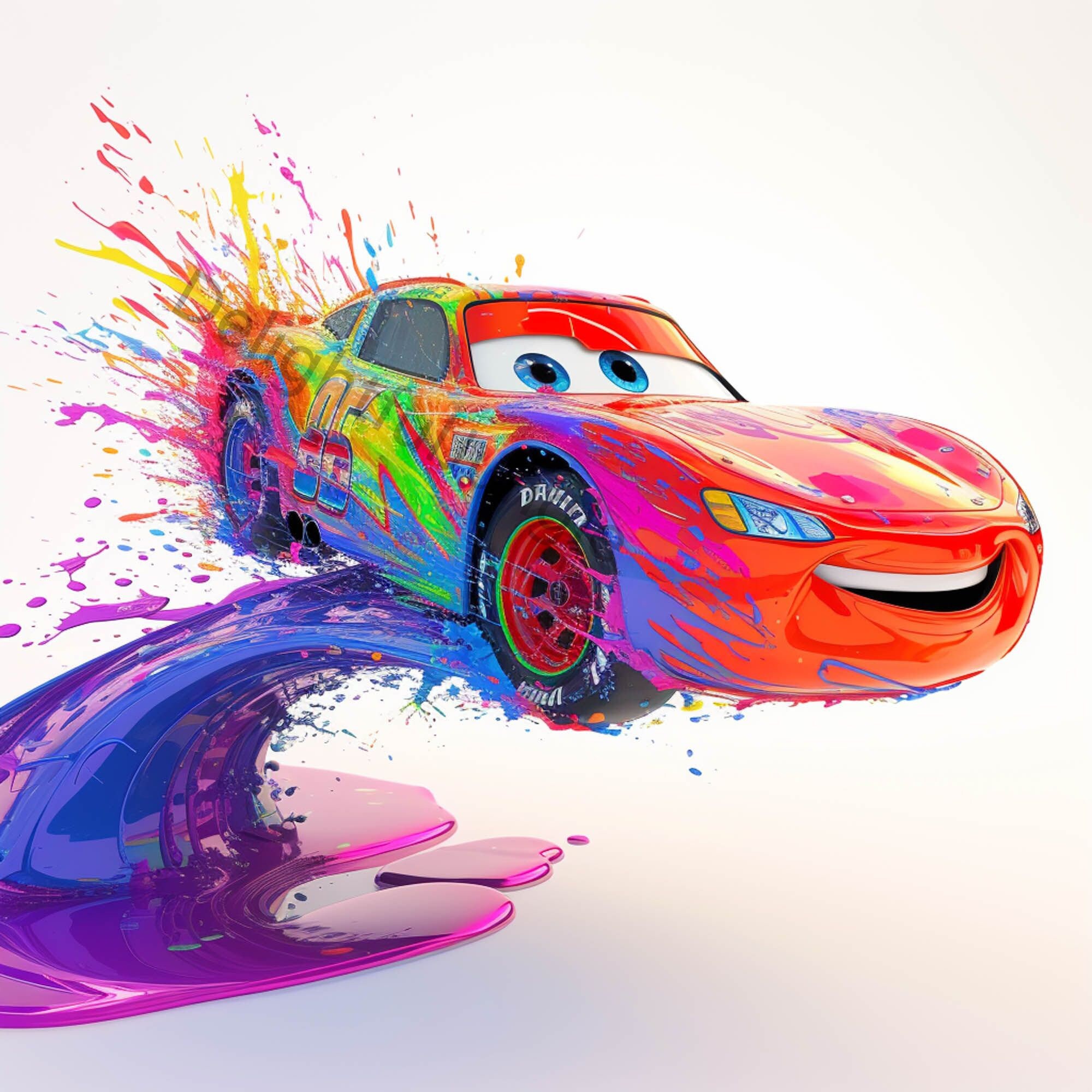 Purple Splash Ink Lightning Mcqueenclip Art Lightning Mcqueen ...