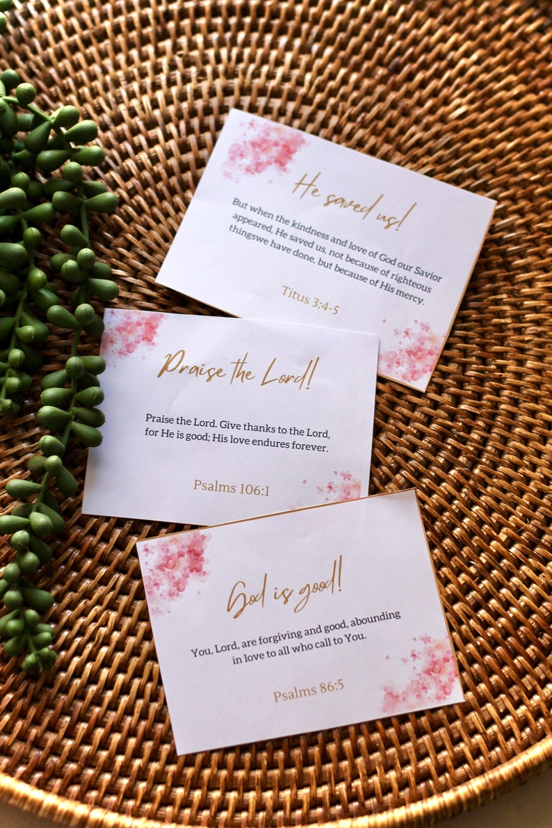 Bible Memory Verse Cards - Etsy