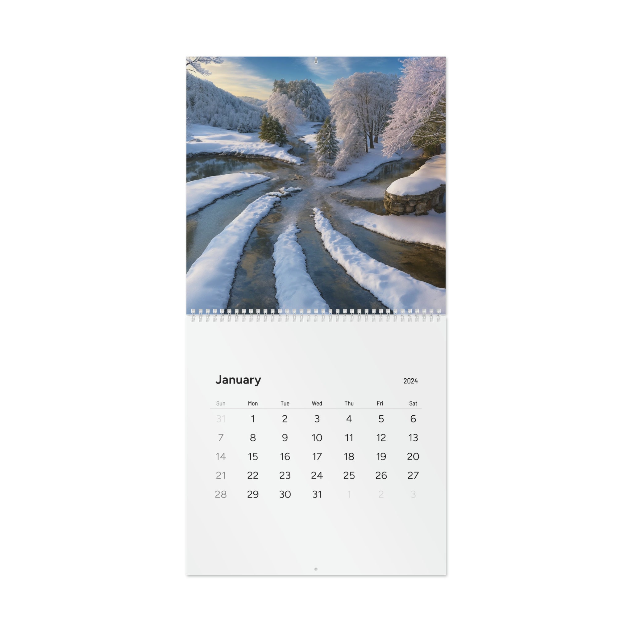 Optical Illusion Nature Calendar 2024 - Etsy