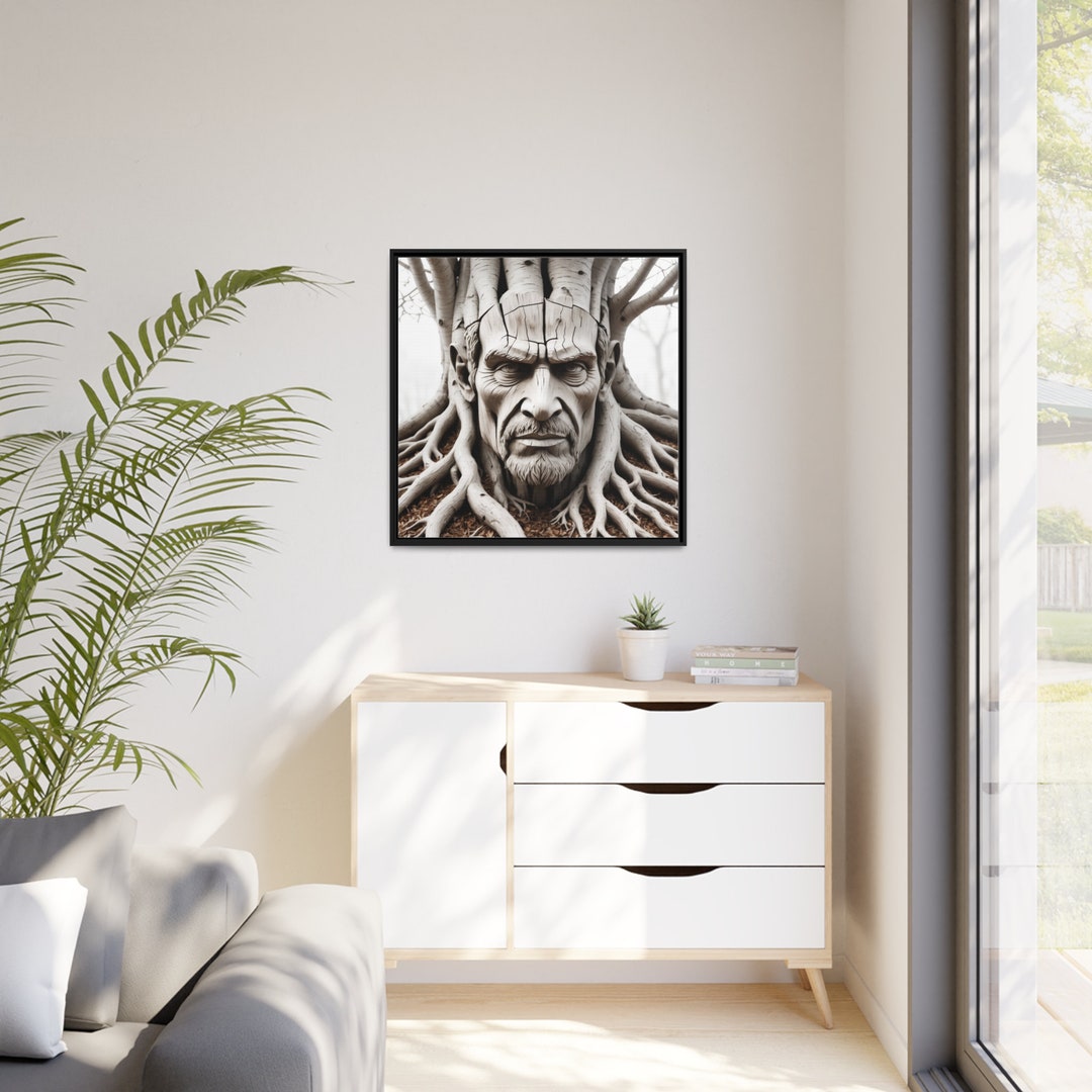 Mad Tree Man Framed Canvas Art - Etsy
