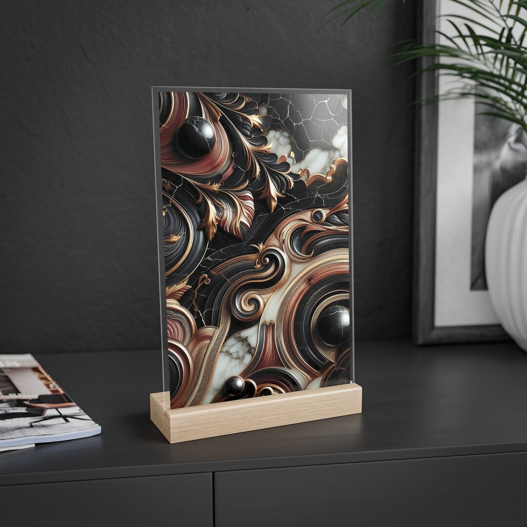 Luxury Marble Sign With Wooden Stand - Etsy