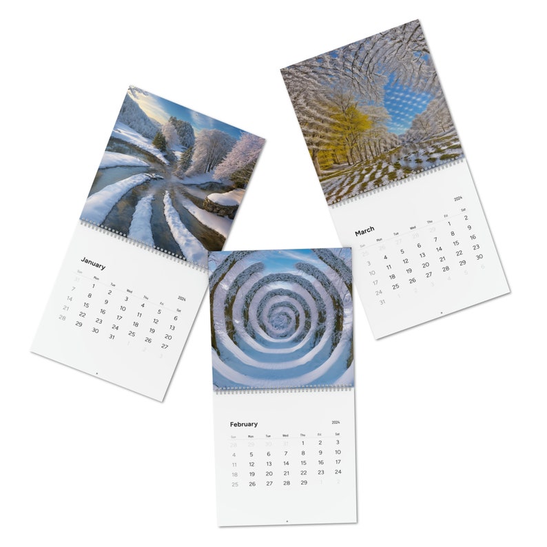 Optical Illusion Nature Calendar (2024) - Etsy