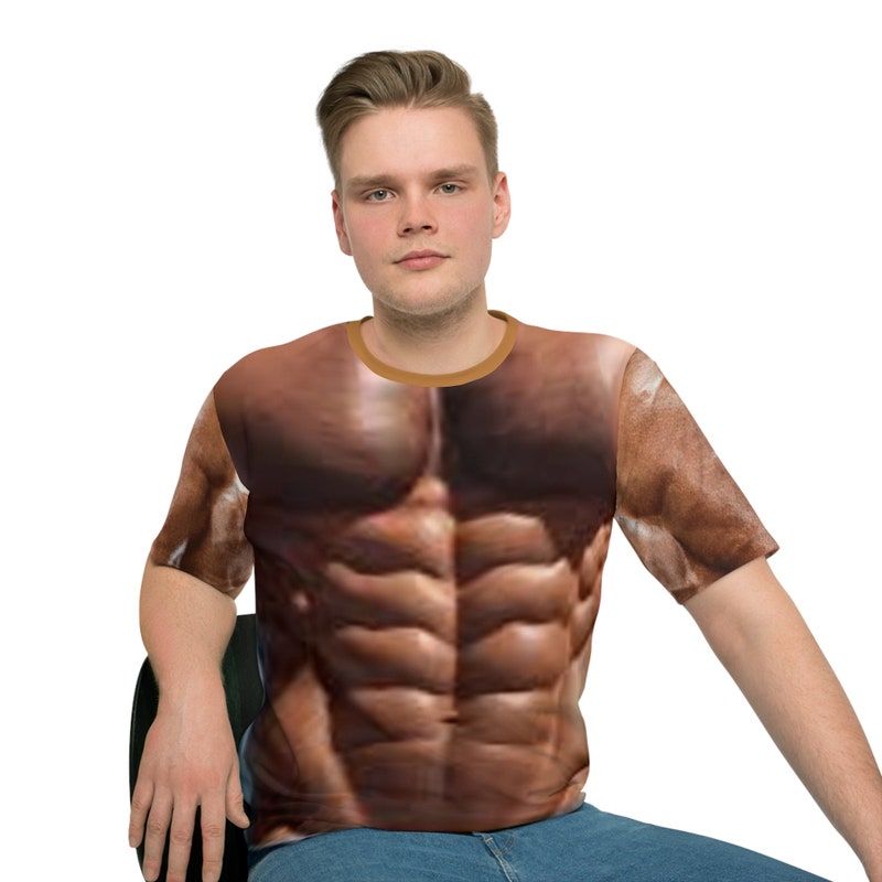 Men Funny Fake Muscle Tshirt - Etsy