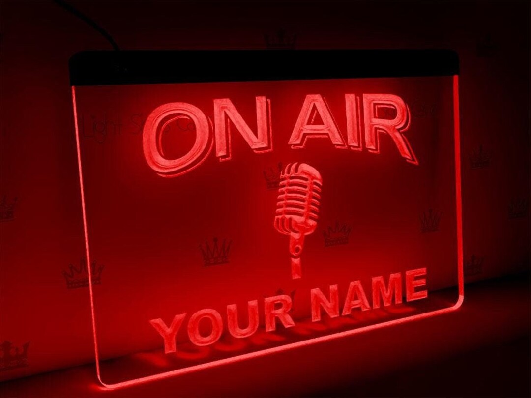 Personalized on Air Light Sign | RGB Multi-color LED Sign With a Remote ...