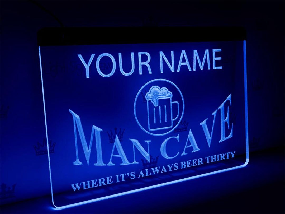 Custom Name Man Cave LED Sign | RGB Multi-color Light Sign With a ...