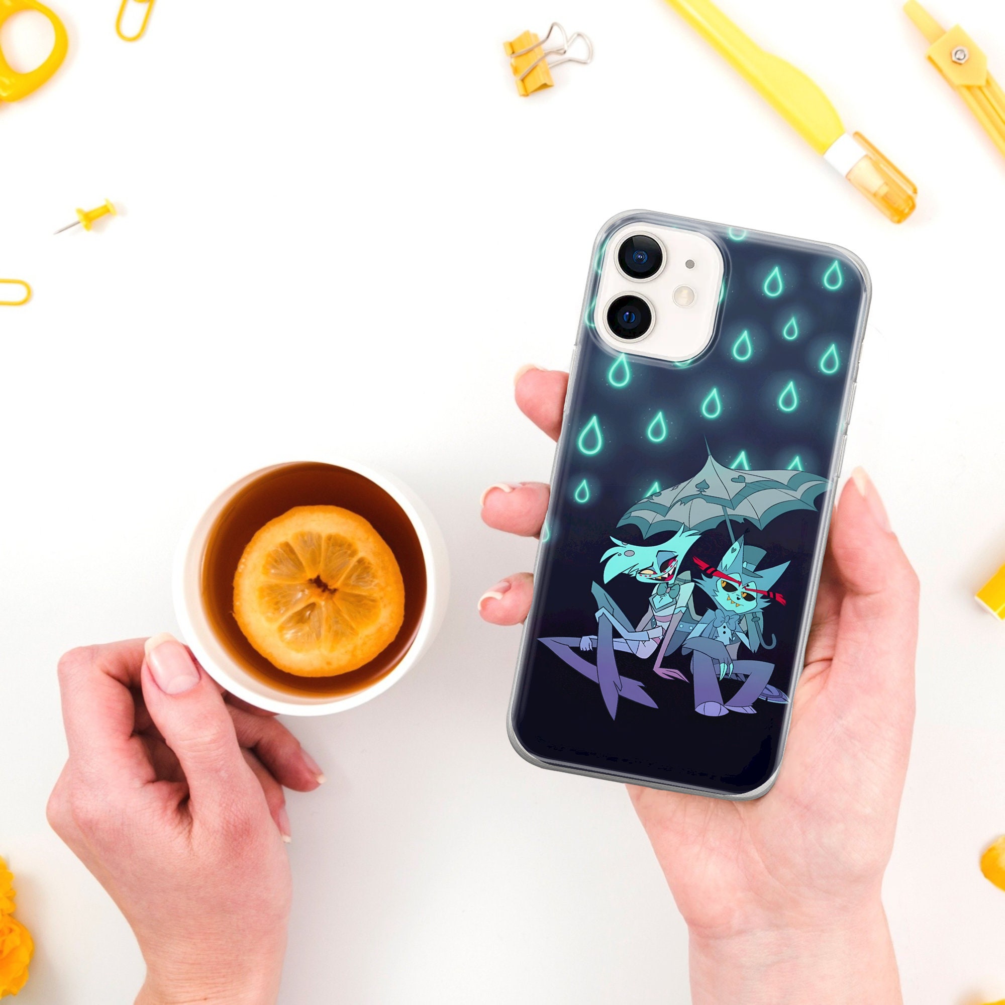 Angel Animation Phone Case Hotel Cartoon Aesthetic Cover for iPhone 15 ...