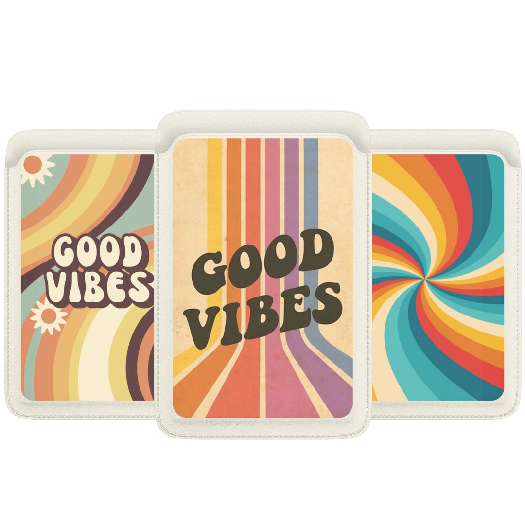 Retro Hippie Stripes Aesthetic Magsafe Wallet, Magnetic Summer Spring ...